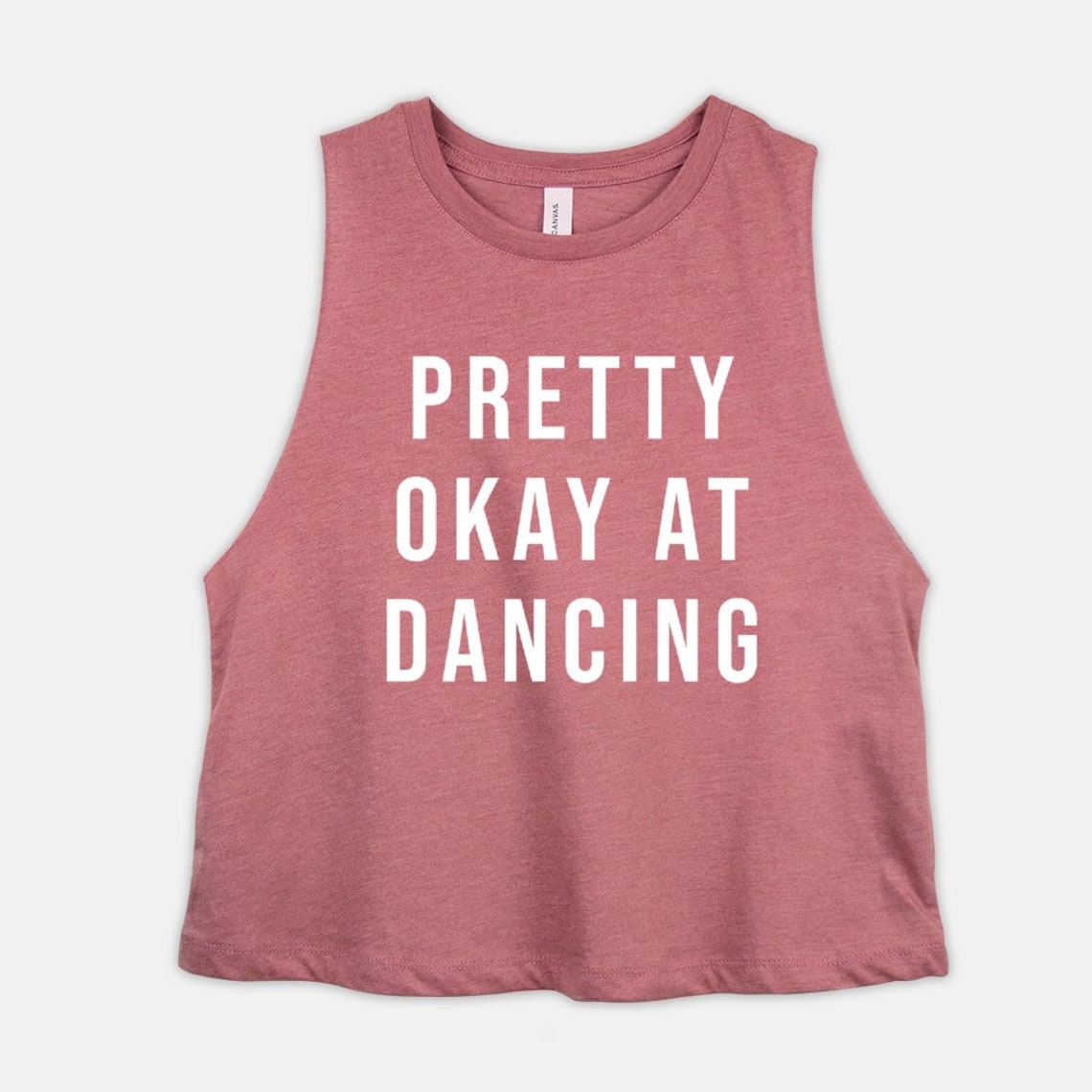 Funny Dance Crop Top Womens Pretty Okay at Dancing Workout - Etsy