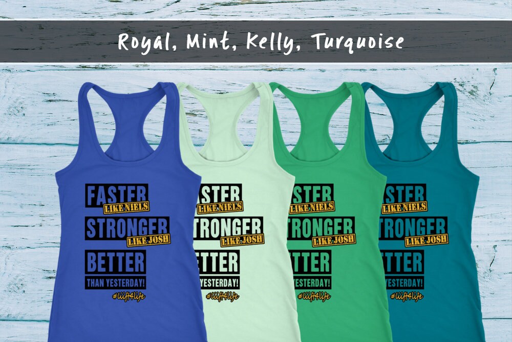 Workout Tank Faster Like Niels Stronger Like Josh Better Than - Etsy