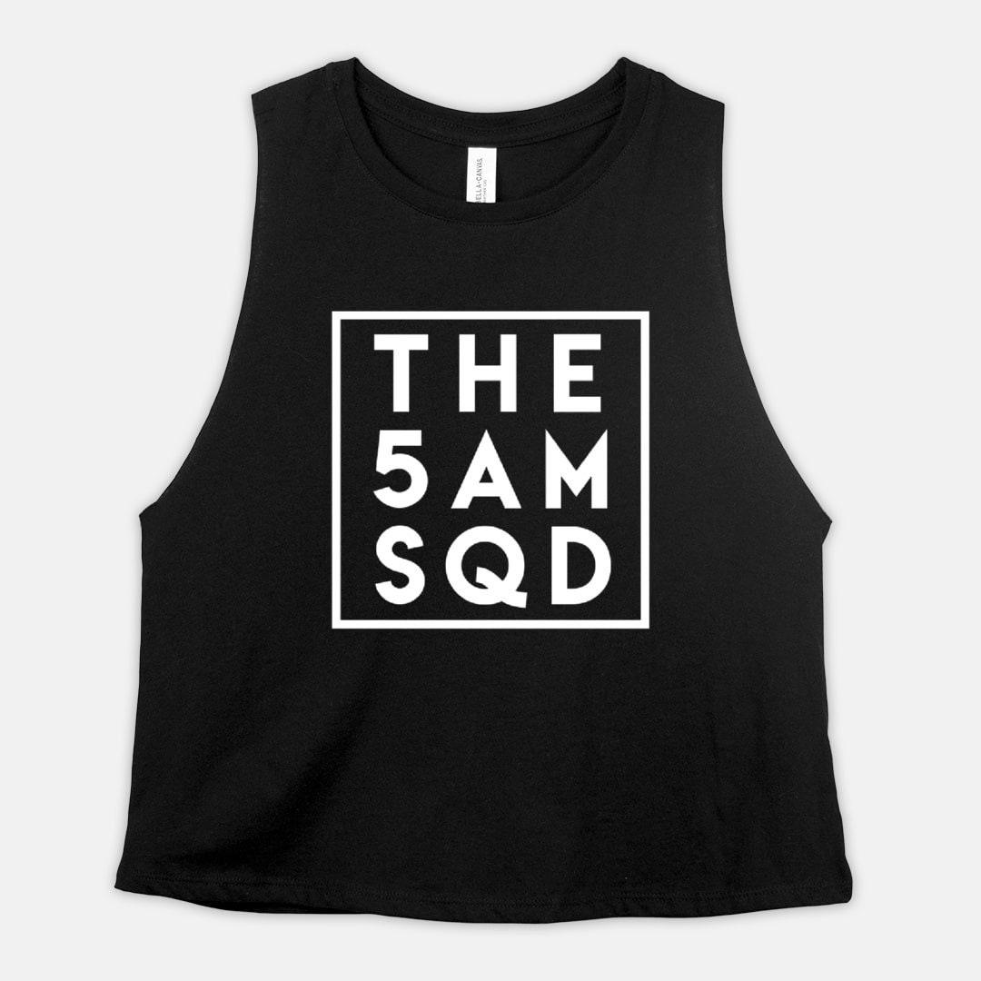 THE 5AM SQUAD Workout Crop Top Womens Five in the Morning Crew Fitness ...