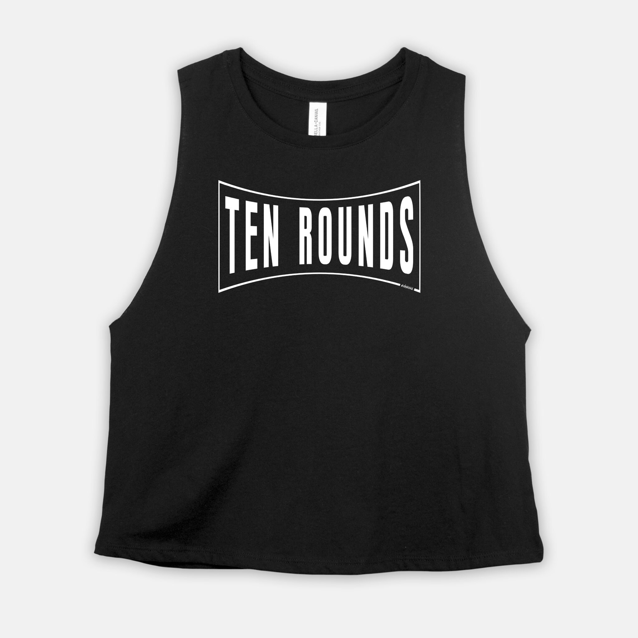 10 Boxing Rounds Cropped Tank Womens Workout Tank Lady Boxer Coach Gift ...