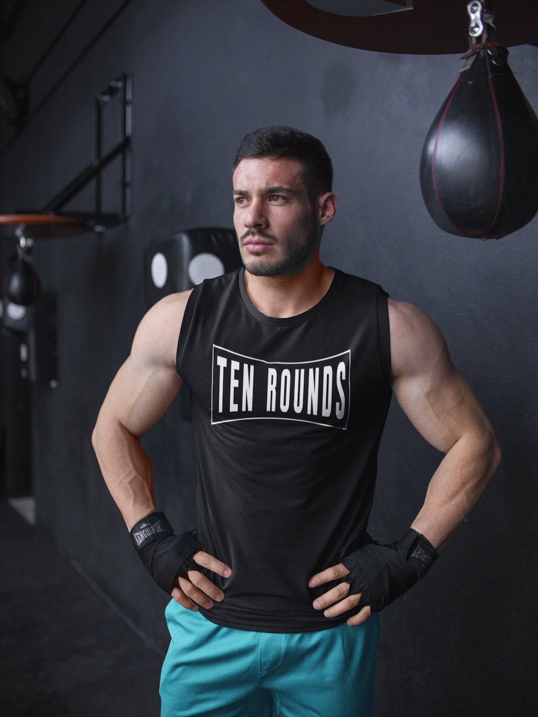10 Boxing Rounds Men's Tank Boxing Workout Shirt Male Boxer Coach Gift ...