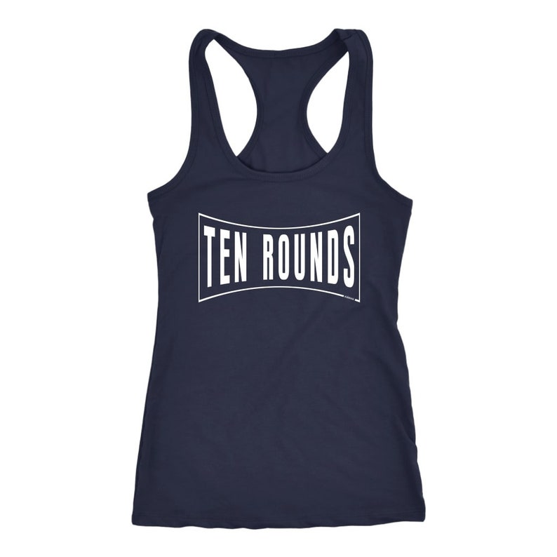 10 Boxing Rounds Tank Womens Boxing Fitness Shirt Ladies Punching Coach ...