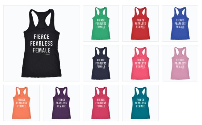 Strong Women Tank Fierce Fearless Female Workout Shirt Feminist Ladies ...