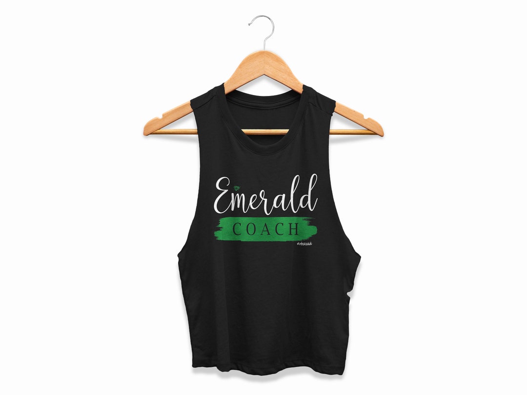 EMERALD COACH Cropped Tank Womens Workout Crop Shirt Ladies Fitness ...