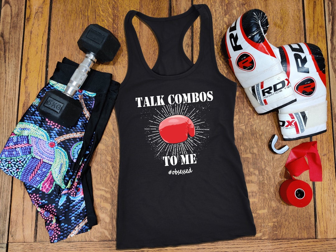 Boxing Tank Talk Combos to Me 10 Boxing Rounds Womens Tank Woman Boxer ...