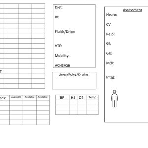 Medical Surgical Report Sheet - Etsy