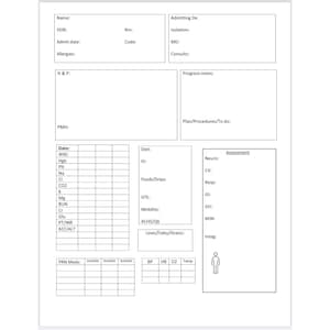 Medical Surgical Report Sheet - Etsy