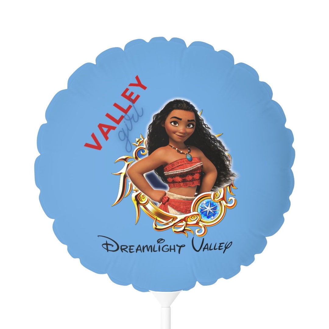Moana Valley Girl Dreamlight Valley Balloon round and - Etsy