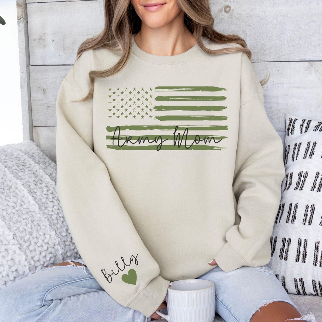 Personalized Proud Army Mom Sweatshirt, Military Mom Sweatshirt, Army ...