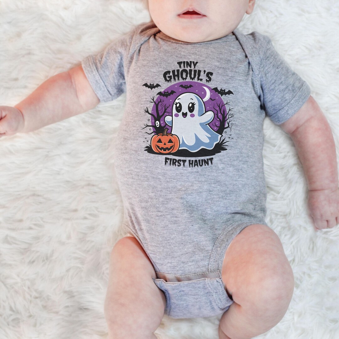 Baby First Halloween Clothes, Cute Ghost Bodysuit, New Baby Gift, Baby Girl Halloween, Baby Boy ...