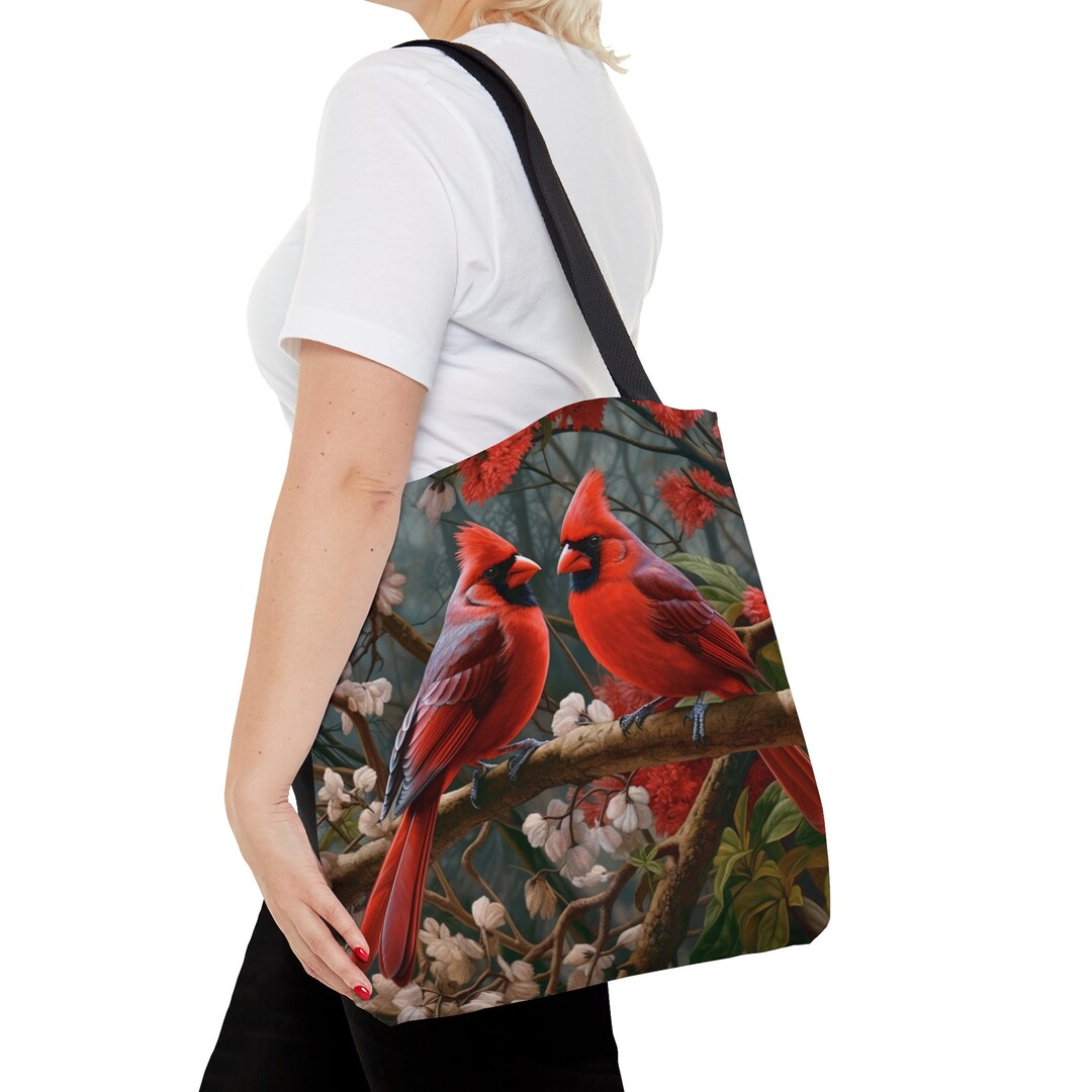 Red Cardinal Bird Tote Bag: Nature Lover Gift - Etsy