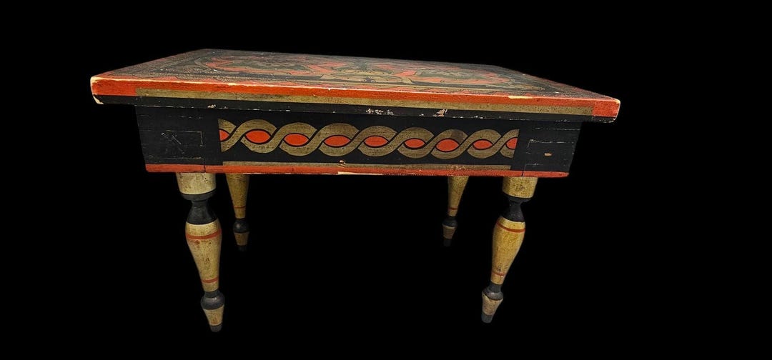 Antique Russian Folk Art Table-late 1800s or Early 1900s Imperial ...