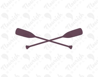 Crossed Oars X Cut File SVG - Etsy