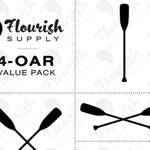 Crossed Oars Cut File SVG - Etsy