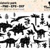 Dinosaur SVG Bundle - Prehistoric Clipart, Dino Line Art for Kids ...