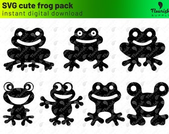 Cute Frog SVG Pack Cut File for Cutting Machines - Etsy
