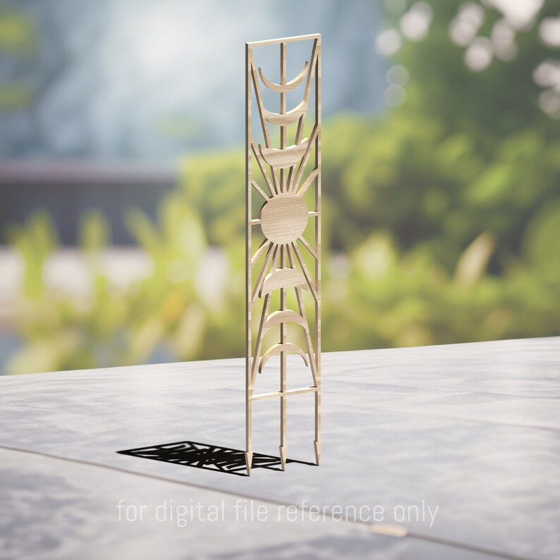 Moon Phase Rays Lunar Plant Trellis Cut File SVG for Indoor House ...