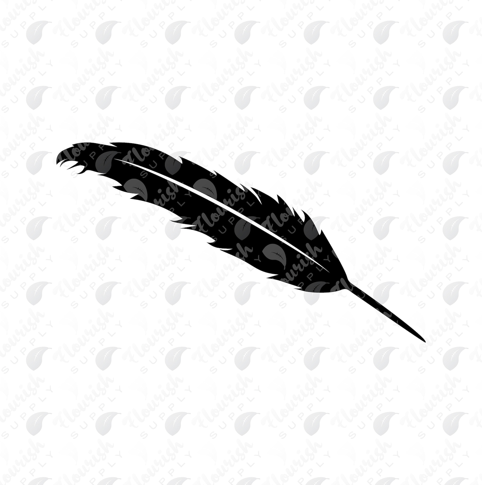 Feather Template SVG PNG - Cut File Cricut Silhouette - Etsy