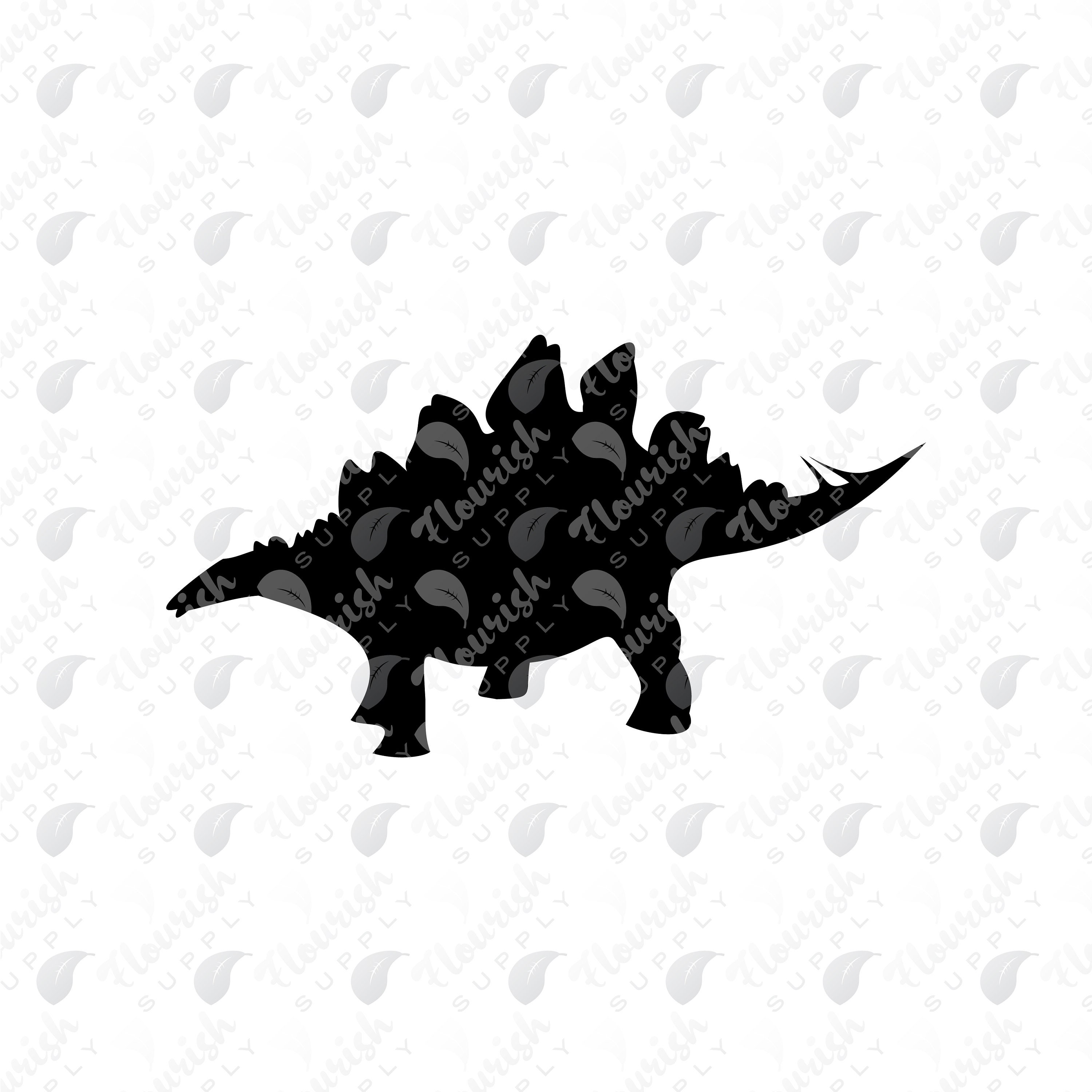 Dinosaur Vector Stencil Clipart Digital Cut File for Decal Vinyl SVG ...