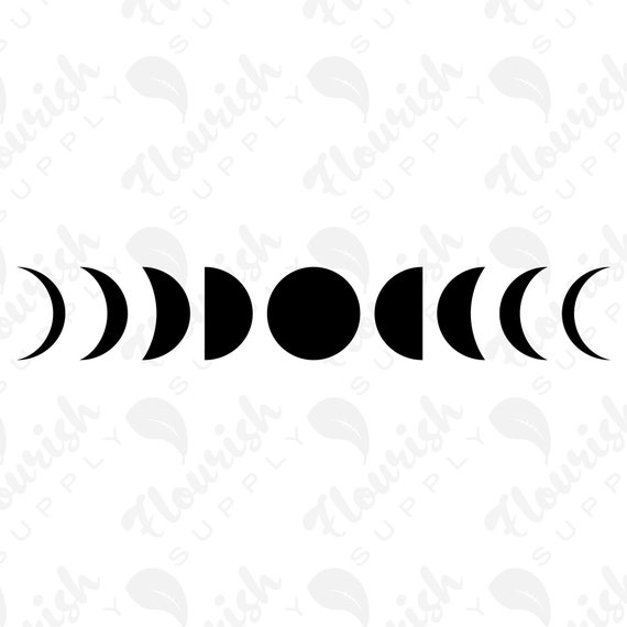 Moon Phase SVG Stencil Template Cut File | Etsy