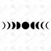 Moon Phase SVG Stencil Template Cut File - Etsy
