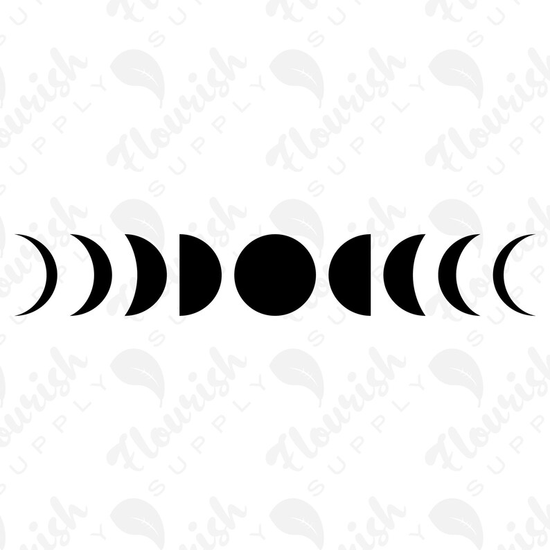 Moon Phase SVG Stencil Template Cut File - Etsy