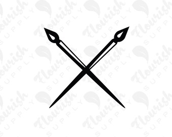 Back to School Simple Paintbrush Cut File SVG | Etsy
