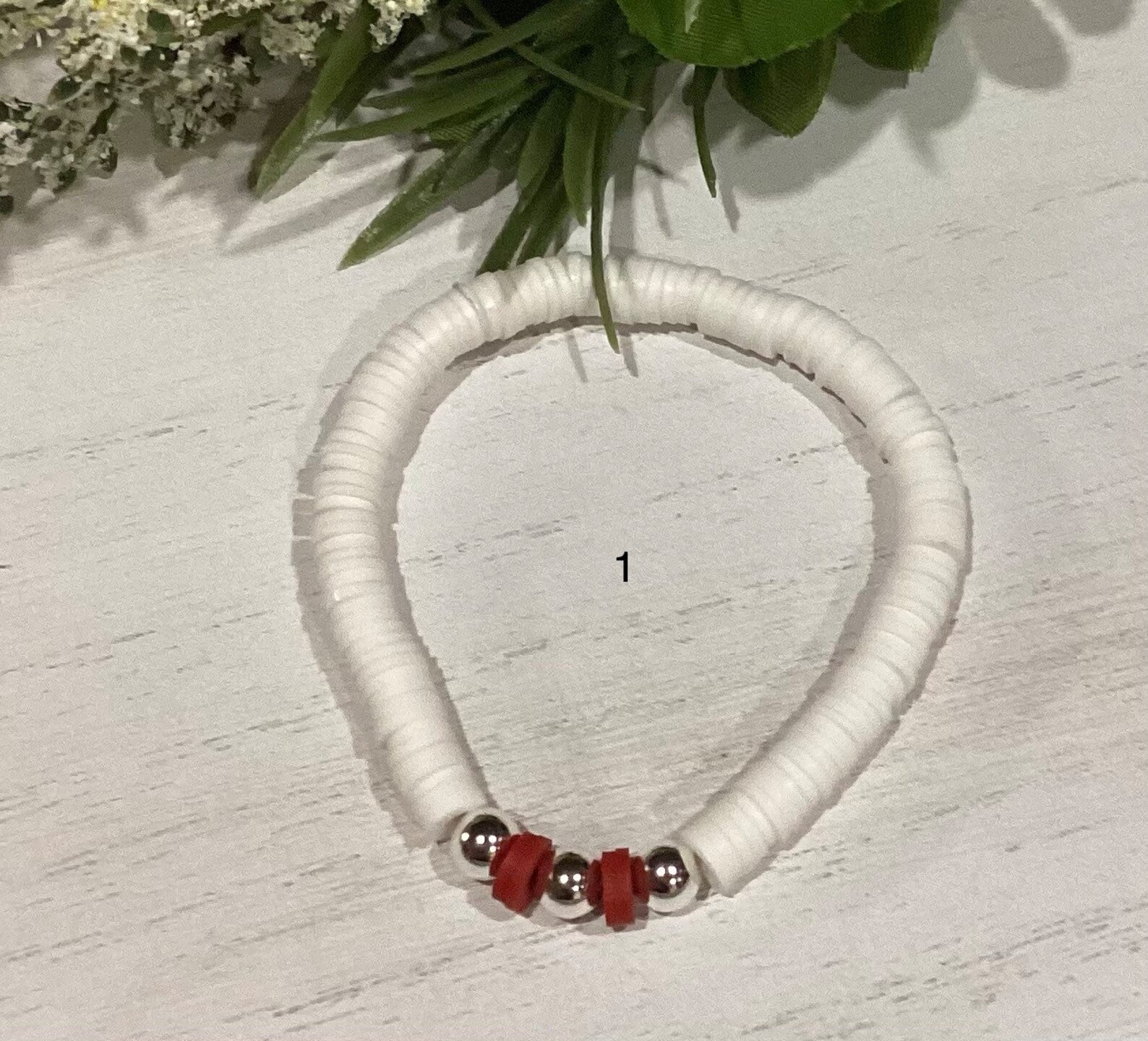 Oklahoma Sooners, College Football Bracelet, Heishi Bead Bracelet Stack ...