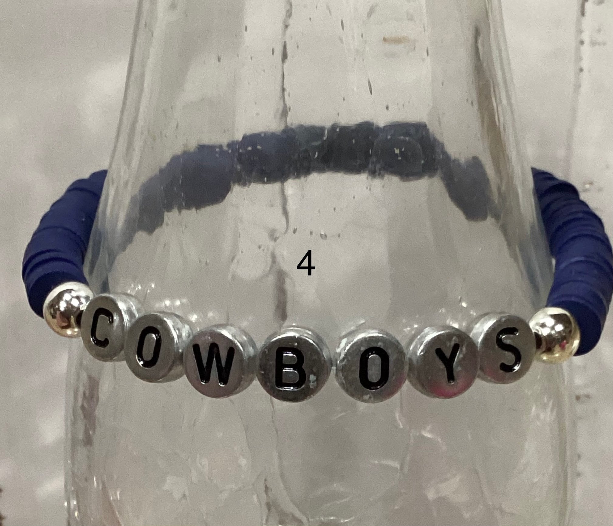 Dallas Cowboys Bracelet Stack, Heishi Bead Bracelet Stack, Beaded ...