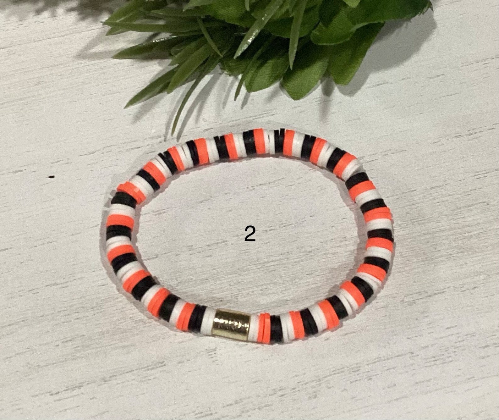 OSU Cowboys College Football Bracelet, Heishi Bead Bracelet Stack, Beaded Bracelet Stack ...
