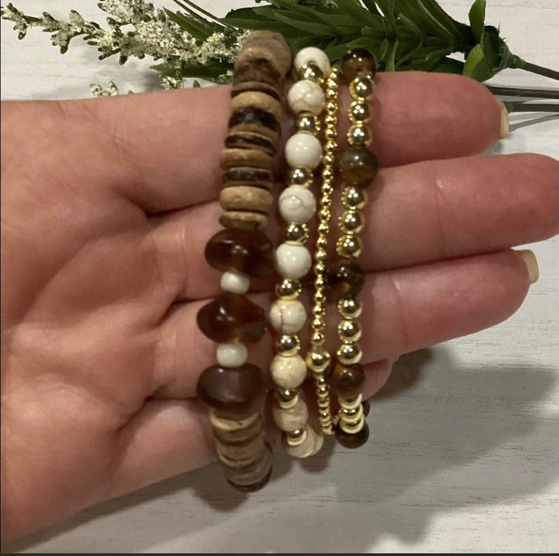 Beaded Bracelet Stack Boho Jewelry for Women Personalized - Etsy