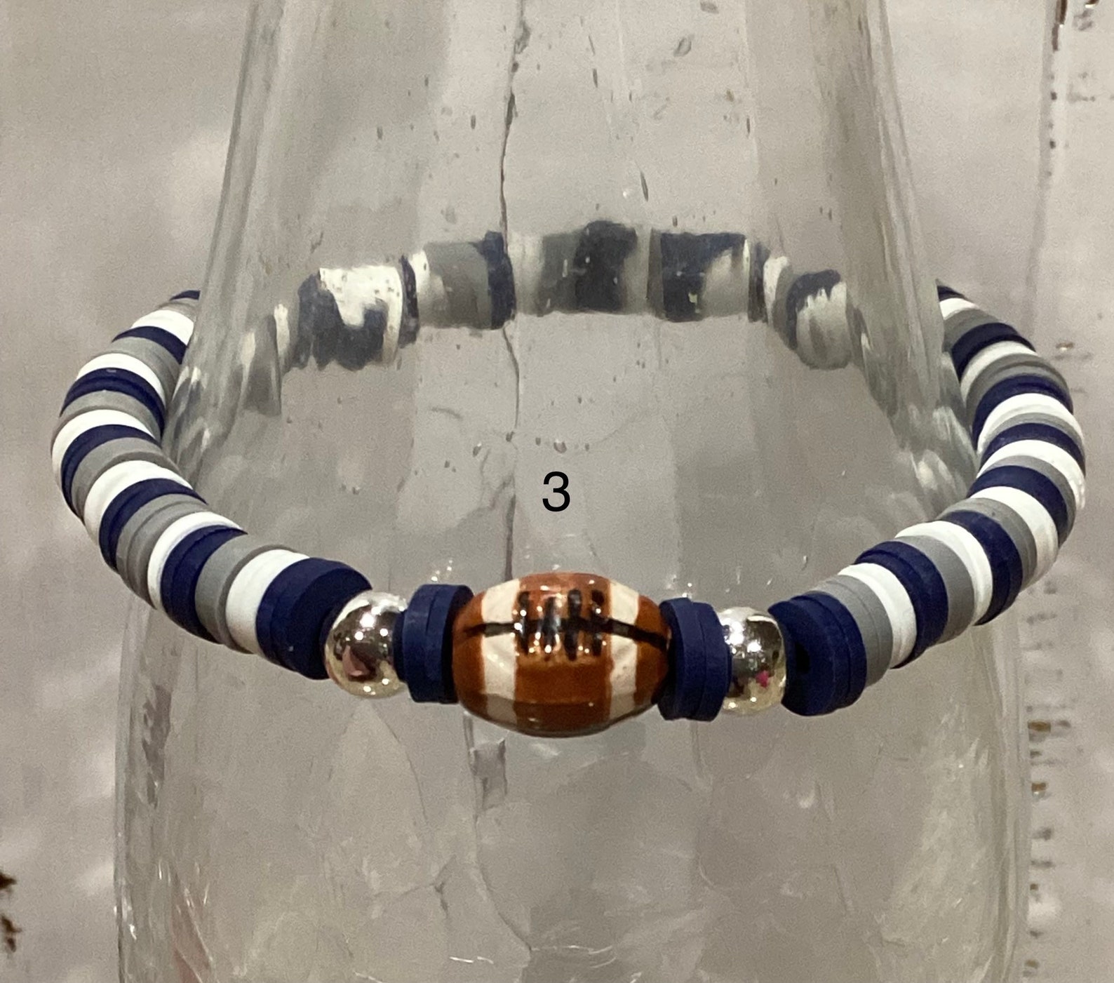 Dallas Cowboys Bracelet Stack, Heishi Bead Bracelet Stack, Beaded ...