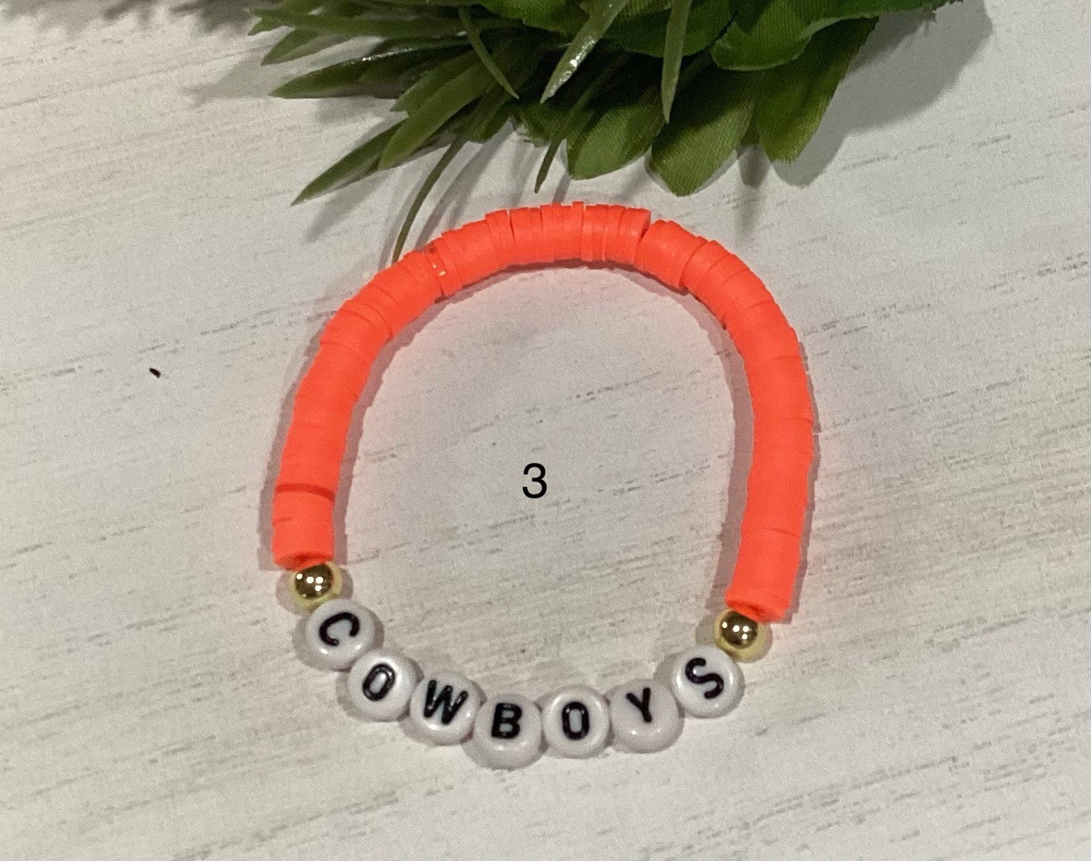OSU Cowboys College Football Bracelet, Heishi Bead Bracelet Stack, Beaded Bracelet Stack ...