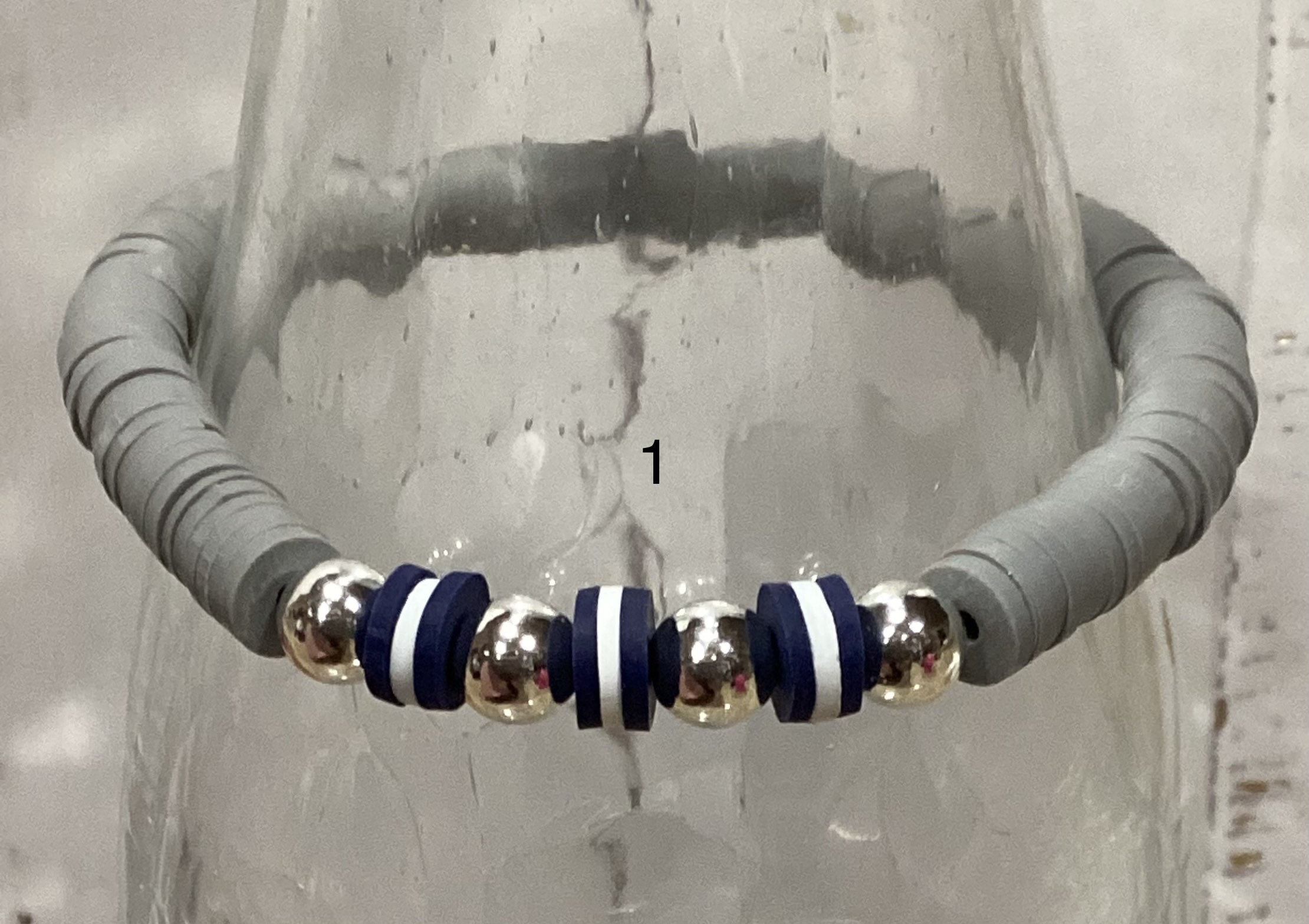 Dallas Cowboys Bracelet Stack, Heishi Bead Bracelet Stack, Beaded ...