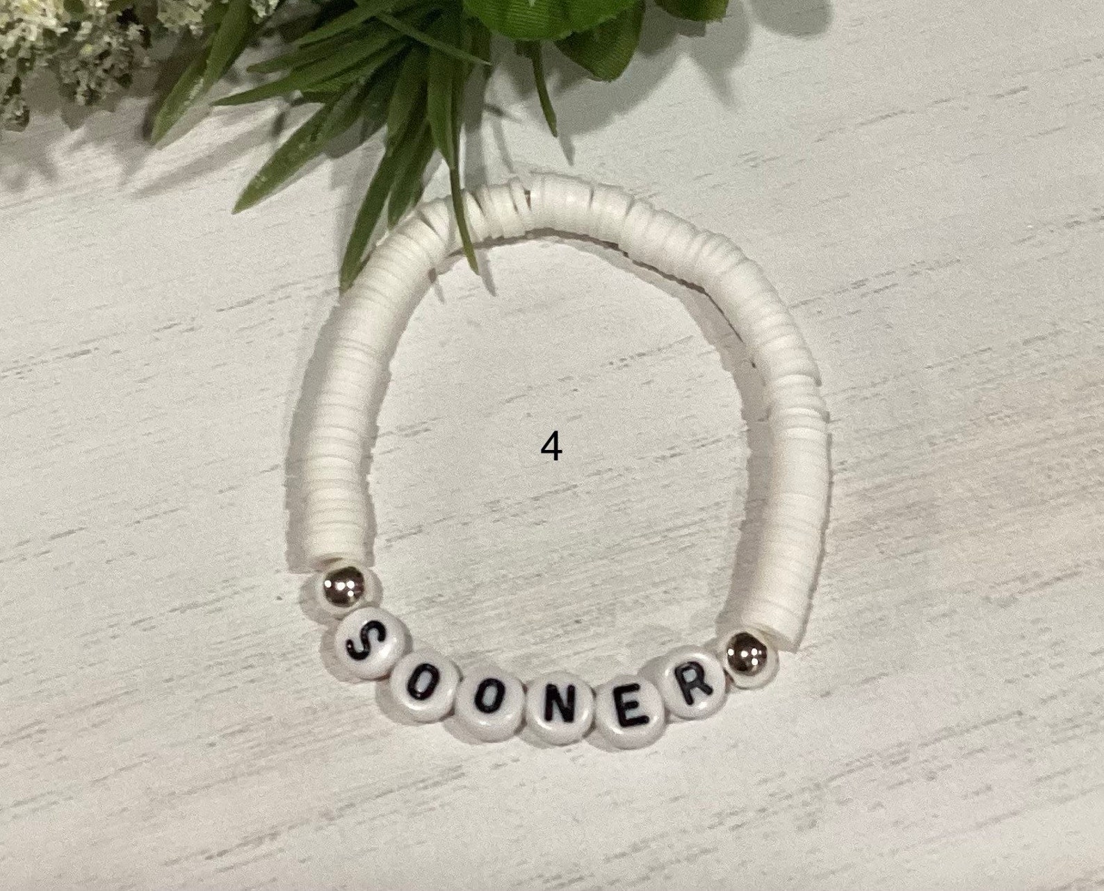 Oklahoma Sooners, College Football Bracelet, Heishi Bead Bracelet Stack ...
