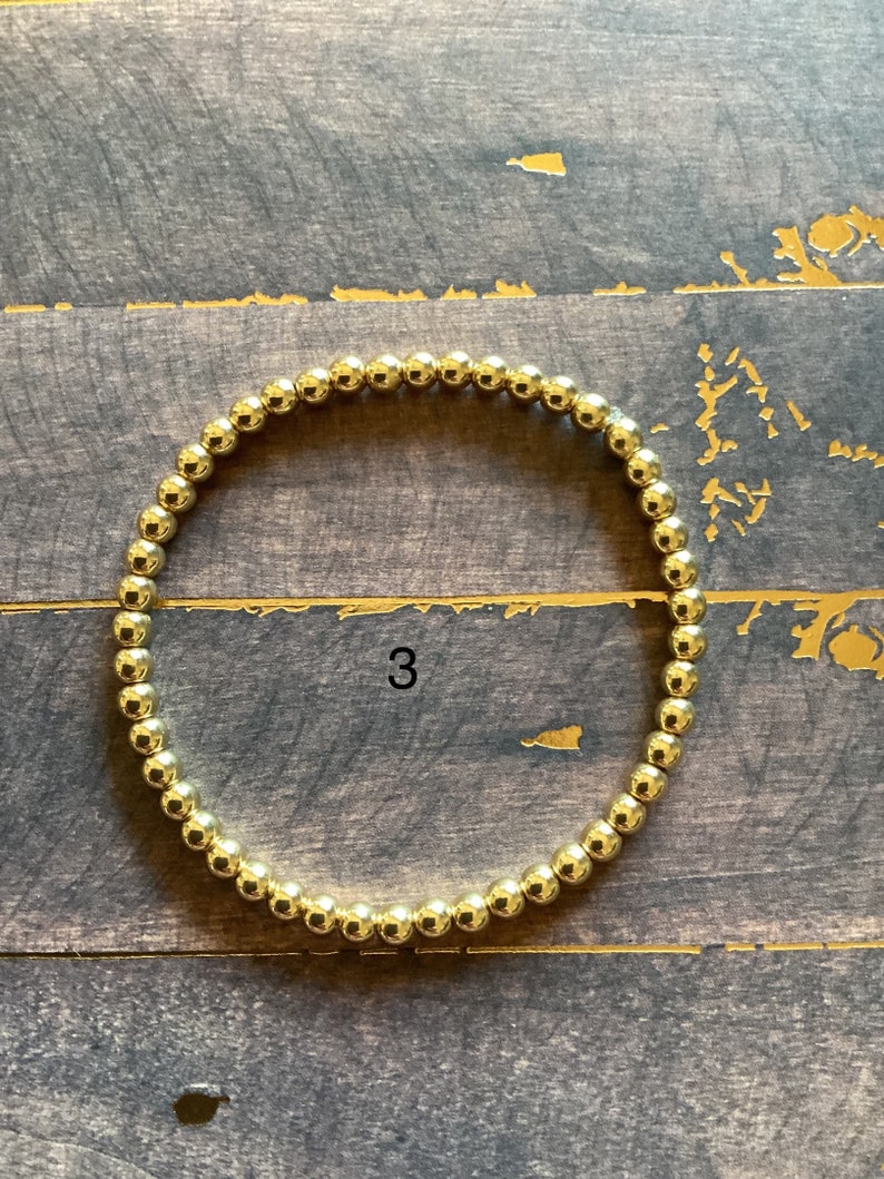 Goldstone Bead Bracelet Stack, Teal Heishi, 14K Gold Plated, Boho ...