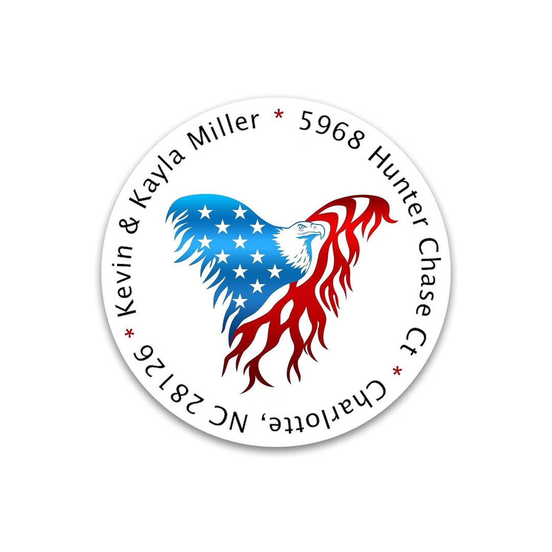Patriotic Return Address Labels - Custom Return Address Labels, Set of ...