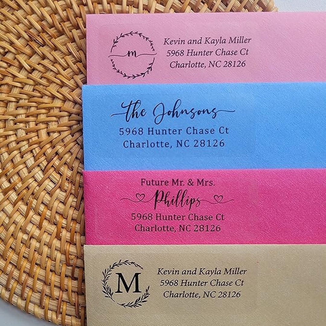 Elegant Custom Mailing Labels for Envelopes, Self Adhesive Flat Sheet ...