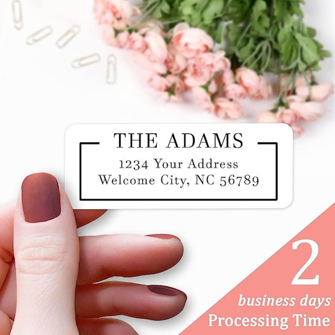 Return Address Labels - White Custom Address Label, Personalized Return ...