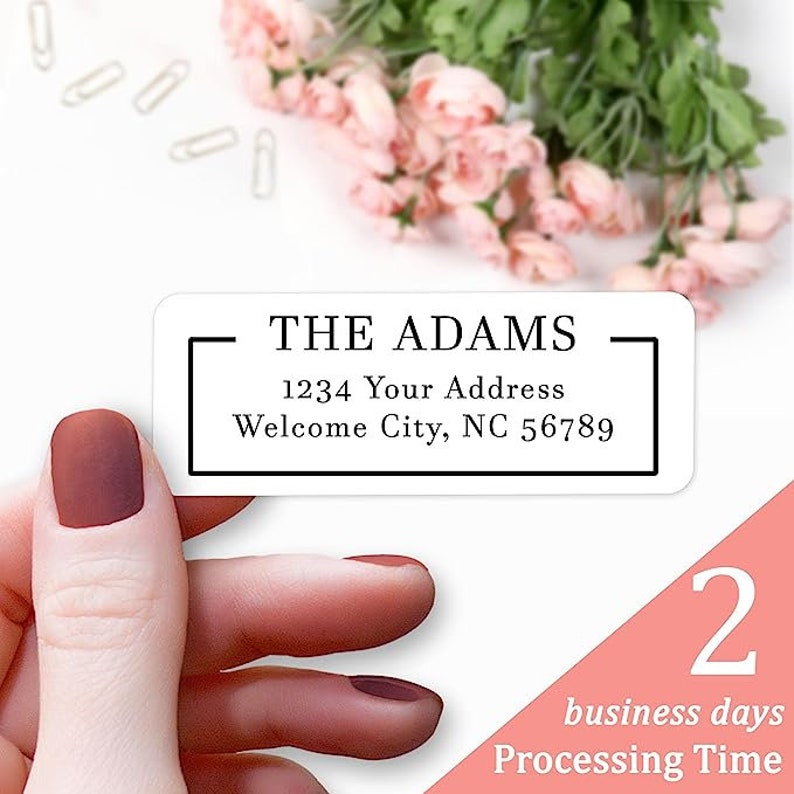 Return Address Labels - White Custom Address Label, Personalized Return ...