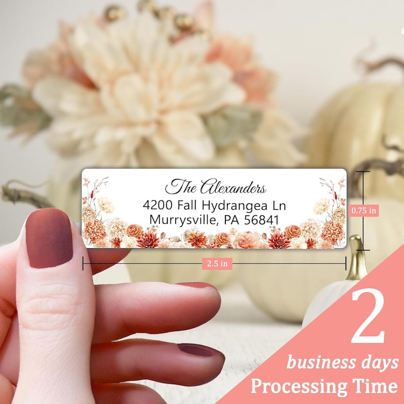 Personalized Return Address Labels Fall - High Gloss Custom Mailing ...