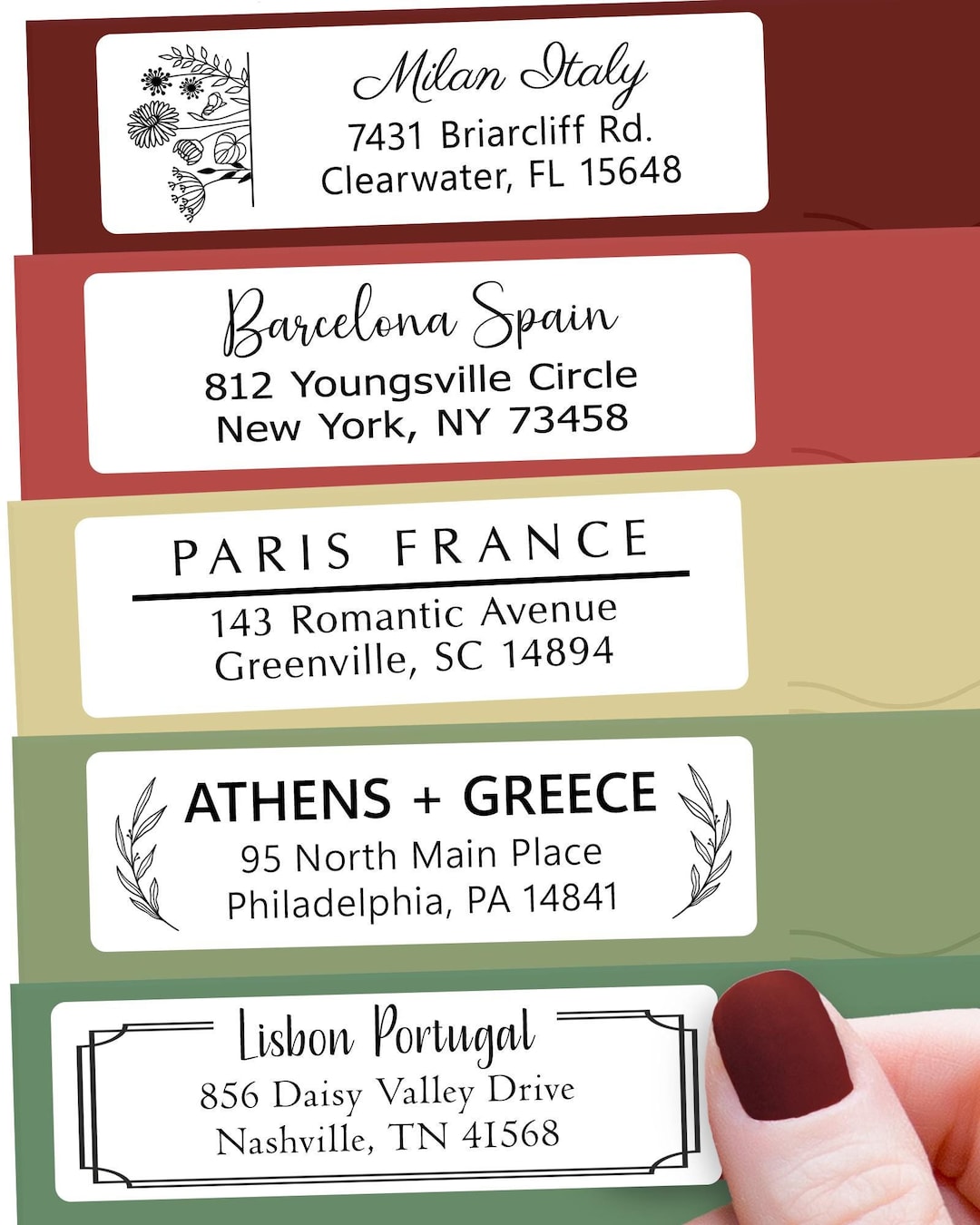 Personalized Return Address Labels Simple - High Gloss Custom Mailing ...