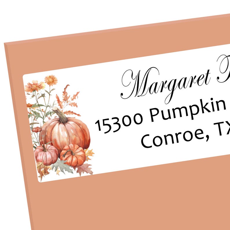 Personalized Return Address Labels Fall - High Gloss Custom Mailing ...