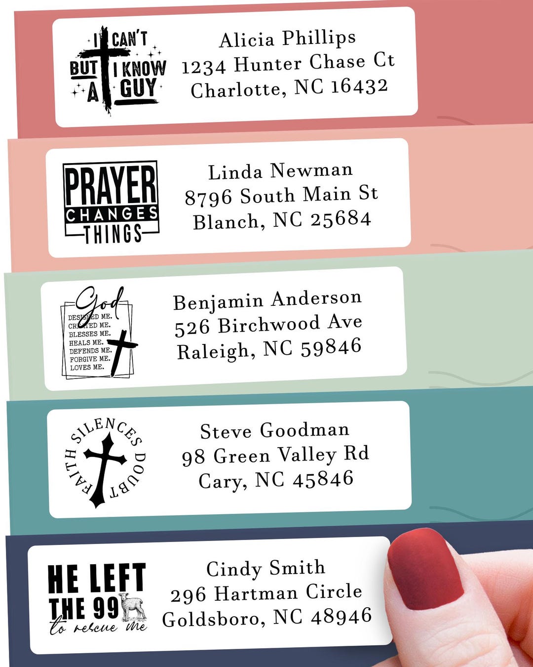 Personalized Return Address Labels Religious - High Gloss Custom ...