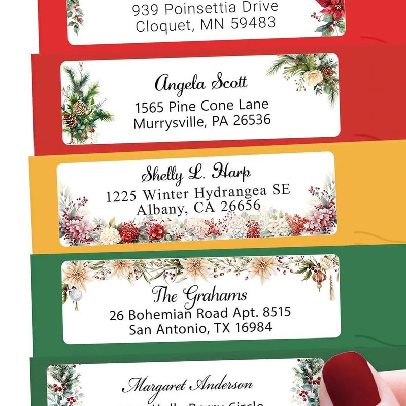 Christmas Address Labels - Etsy