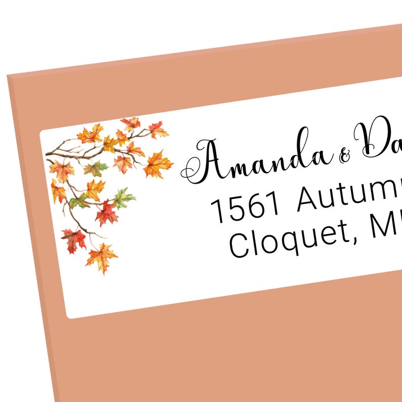 Personalized Return Address Labels Fall - High Gloss Custom Mailing ...