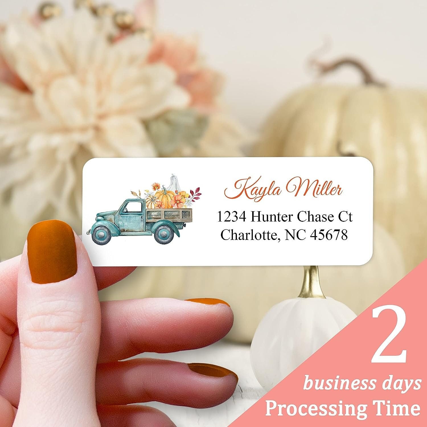 Fall Personalized Return Address Labels Set of 120 Farmhouse Style ...