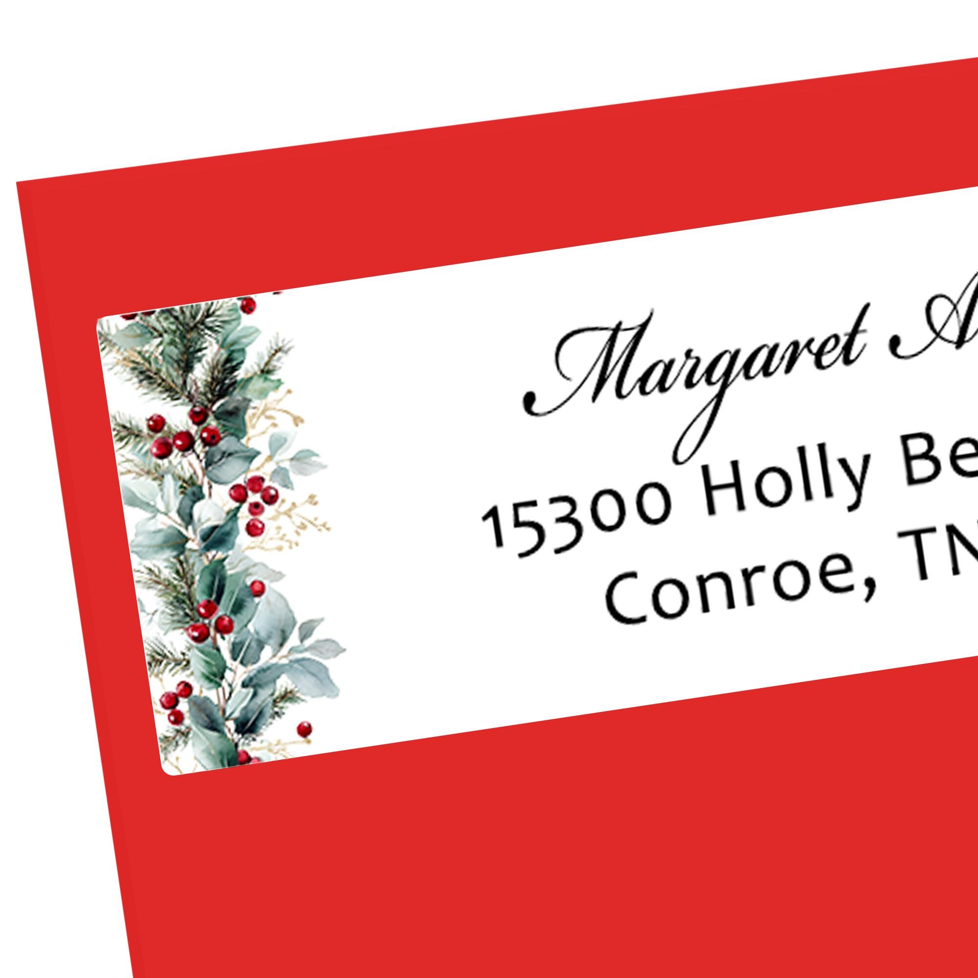 Personalized Return Address Labels Christmas - High Gloss Custom ...