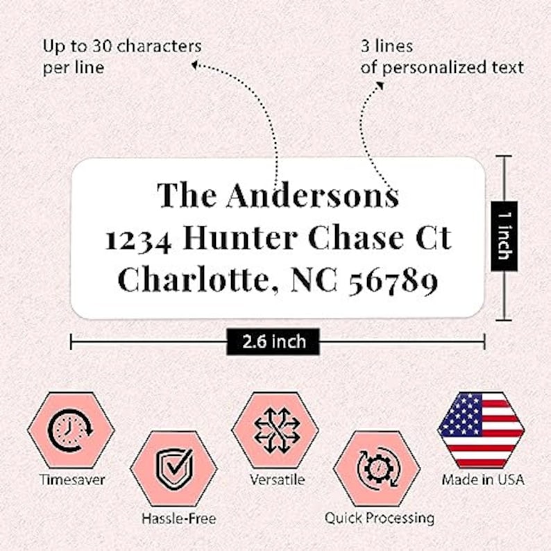 Personalized Return Address Labels Stickers Matte Custom Mailing Labels ...