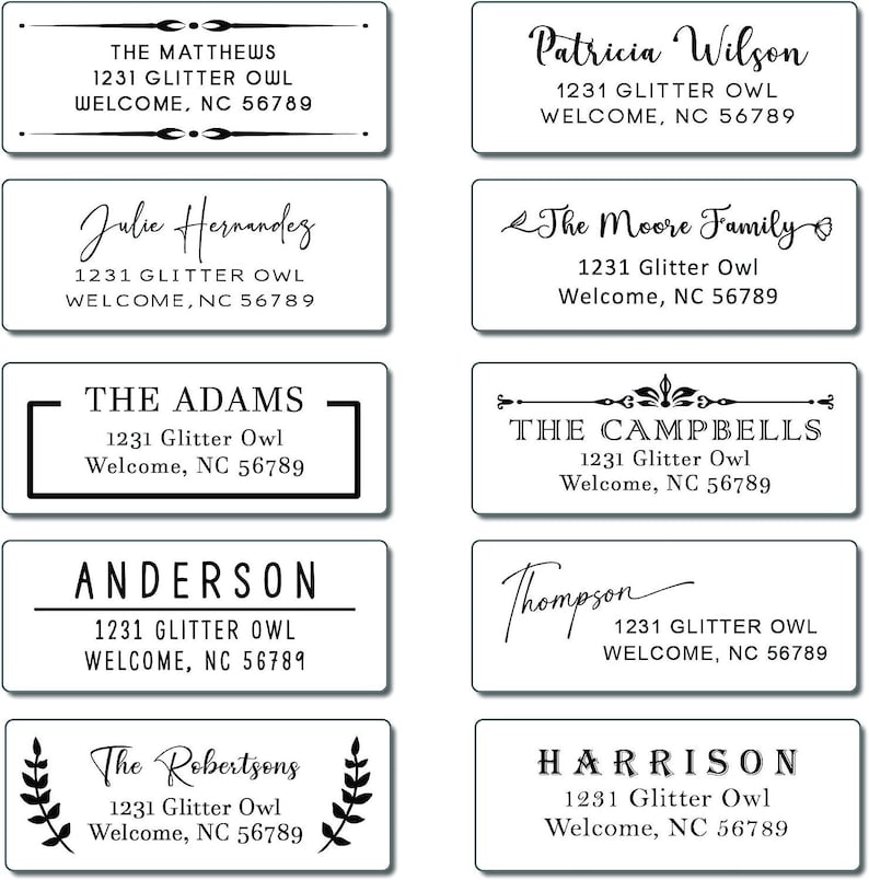 Return Address Labels - White Custom Address Label, Personalized Return ...